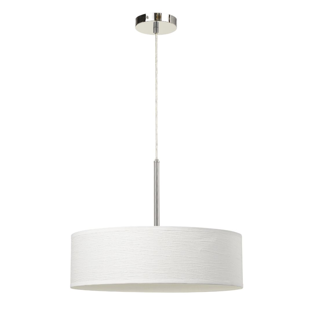 Cal Lighting LED Dimmable Pendant With Diffuser And Fabric Shade ...