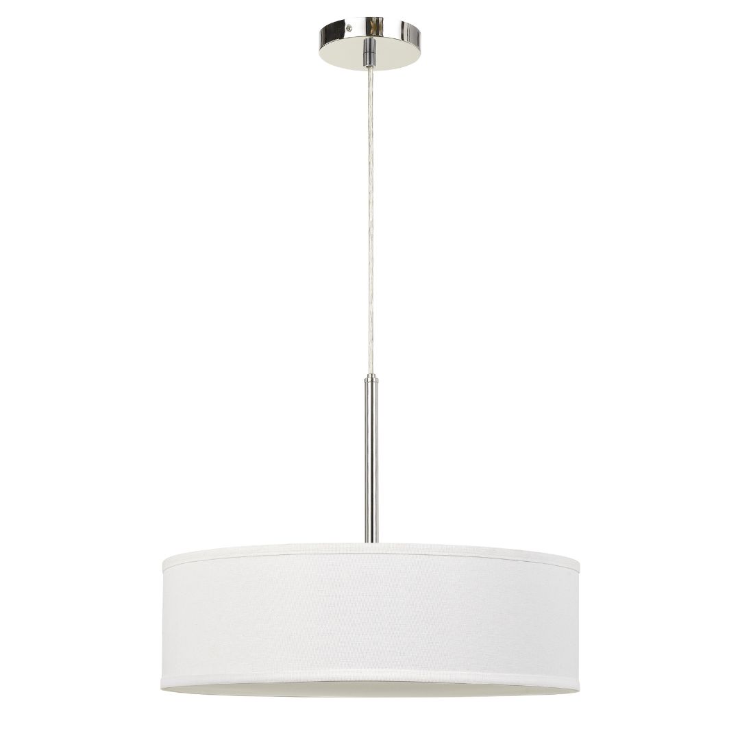 Cal Lighting LED Dimmable Pendant With Diffuser And Fabric Shade ...