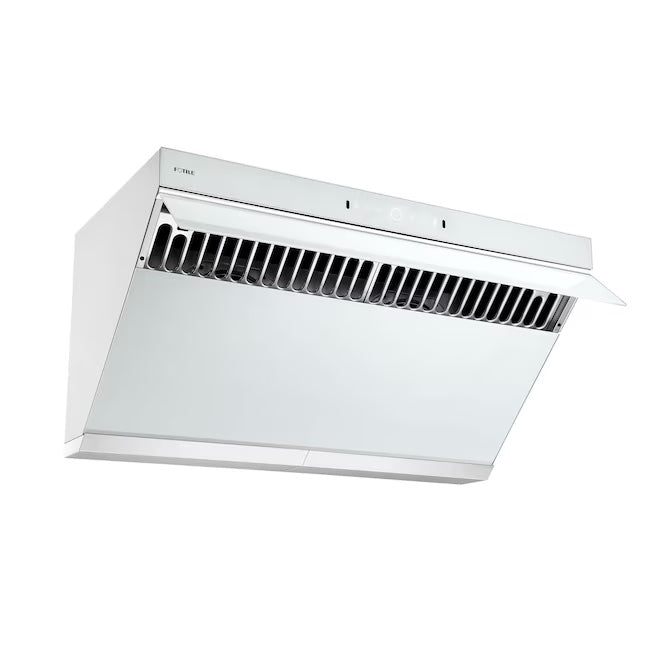 Fotile Slant Vent 36" 1000 CFM Wall Mount Range Hood in White Glass ...