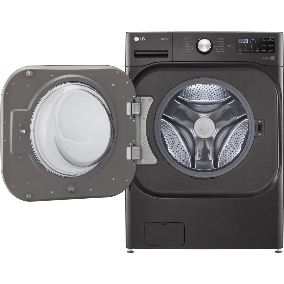 LG 5.2-Cu. Ft. Mega Capacity Smart Washer in Black Steel (WM8900HBA ...
