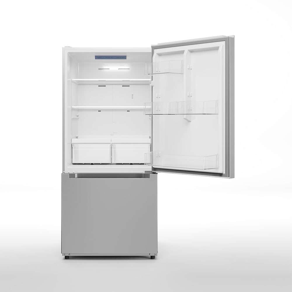 Midea 30" Bottom Mount Refrigerator | Stainless Steel/White (MRB19B7 ...