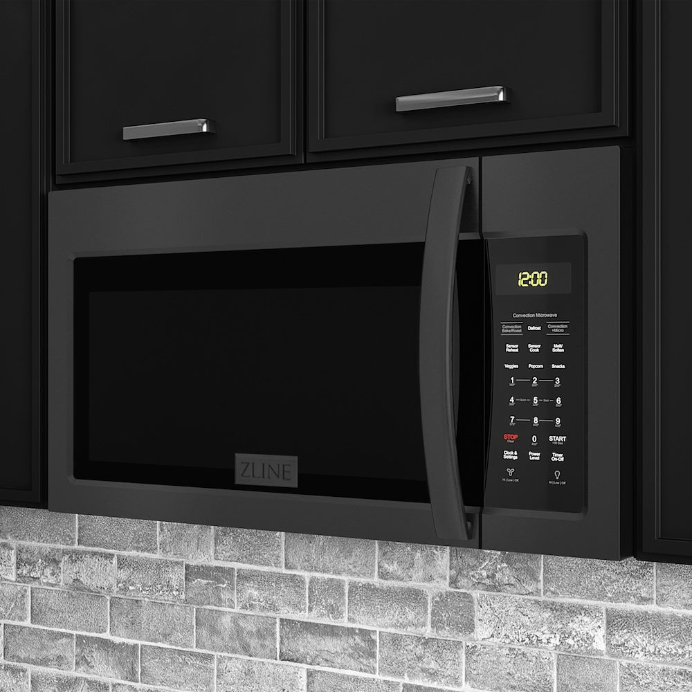 ZLINE Black Stainless Over-the-Range Microwave Oven (MWO-OTR-30-BS ...