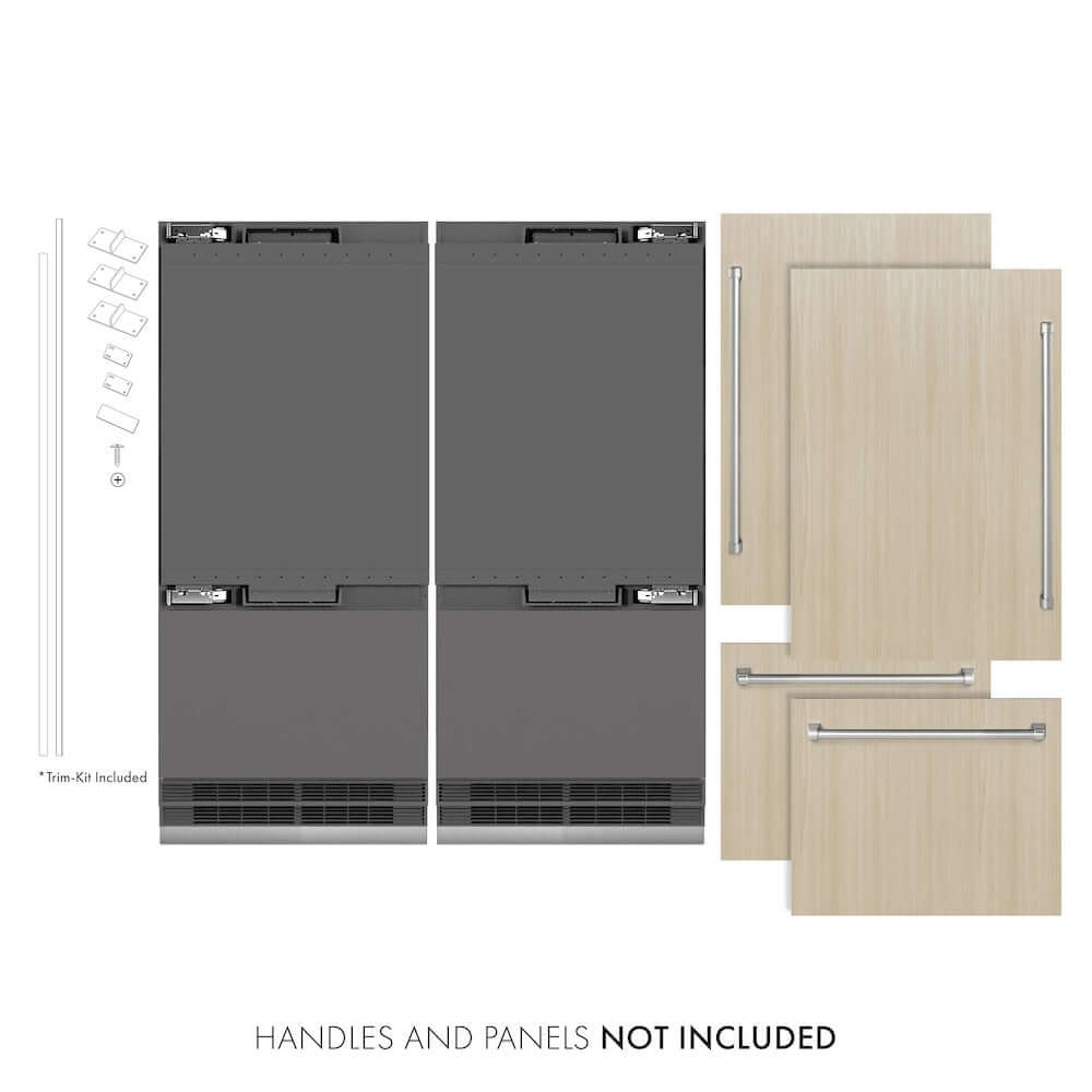 ZLINE 72" Panel Ready Built-In Refrigerator with Graphite Gray Interior ...