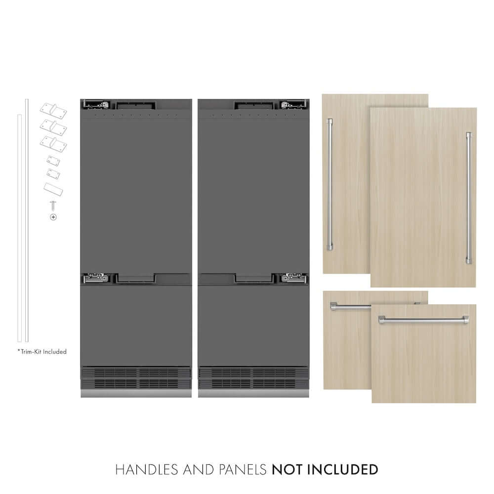 ZLINE 60" Panel Ready Built-In Refrigerator with Graphite Gray Interior ...