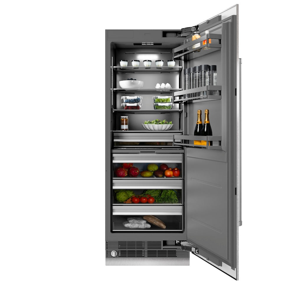 ZLINE 30" Column Refrigerator in Satin Stainless/Gray Interior (RCRV-SN ...