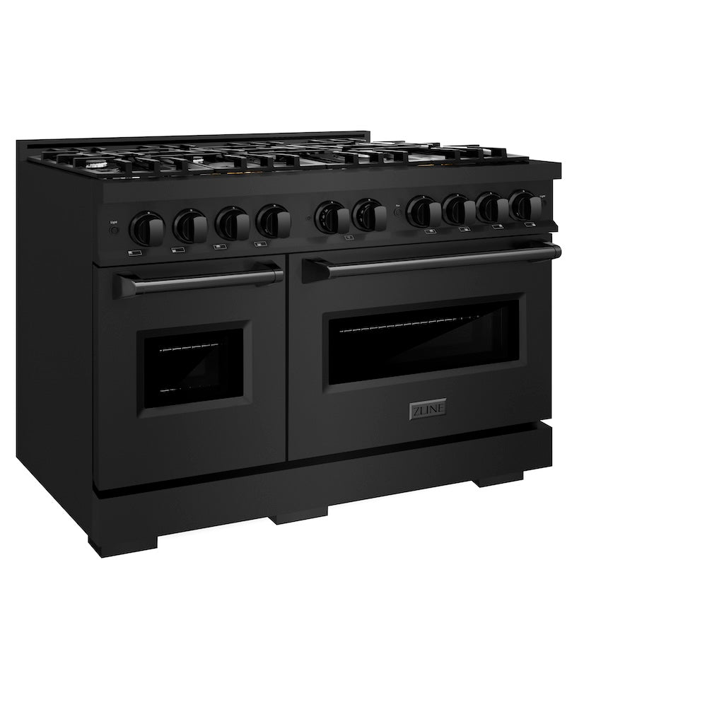 ZLINE 48" Classic Dual Fuel Range in Black Stainless (CDRB-48) – Rustic ...