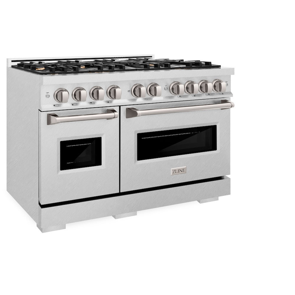 ZLINE 48" Classic Gas Range in Satin Stainless with Brass Burners (CGRS ...