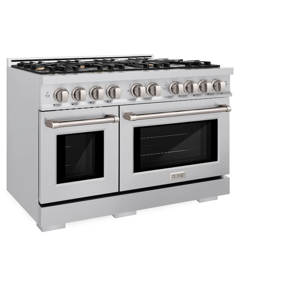 ZLINE 48" Select Dual Fuel Range in Stainless Steel with 8 Brass ...