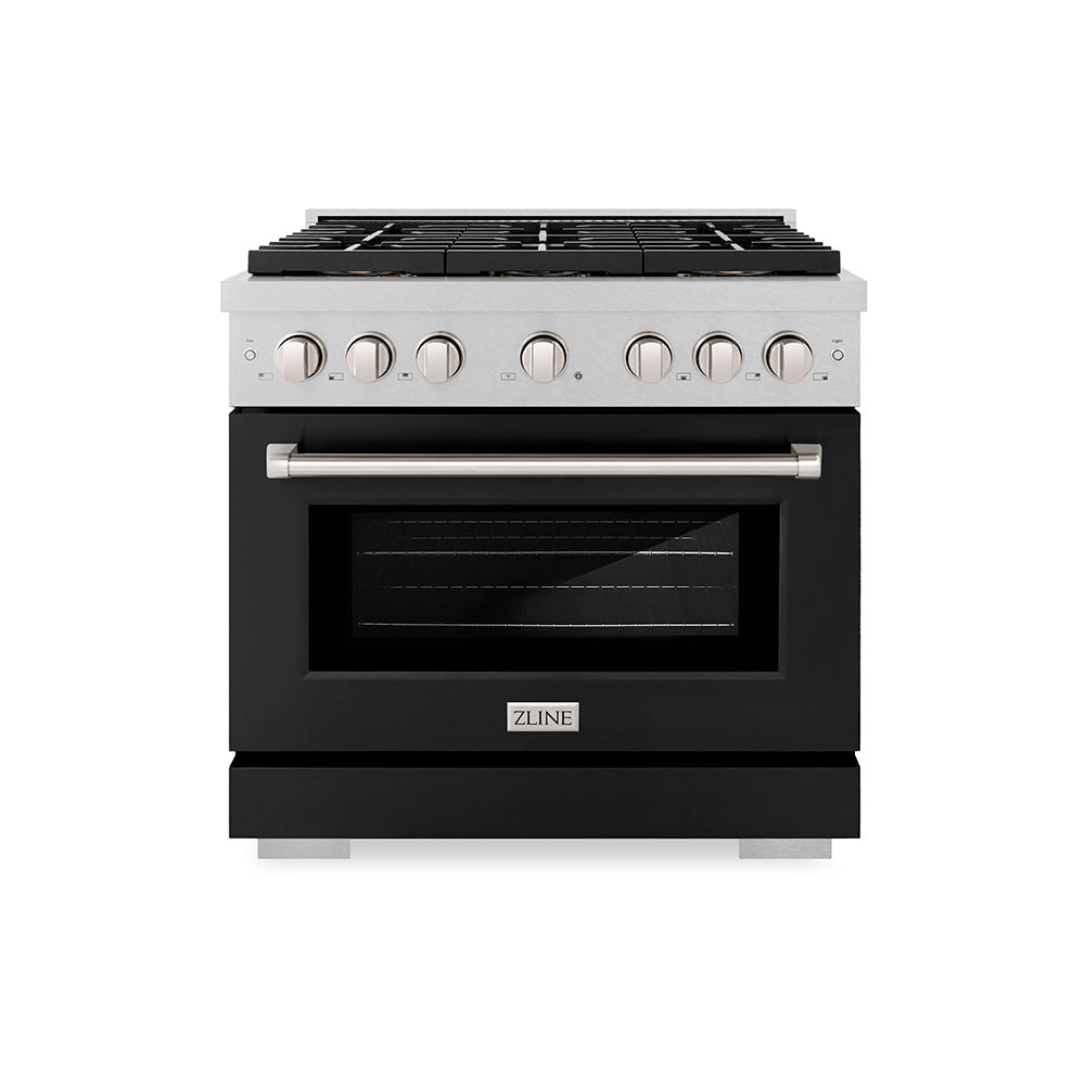 ZLINE 36" Paramount Dual Fuel Range with DuoPro™ Cooktop in Satin ...