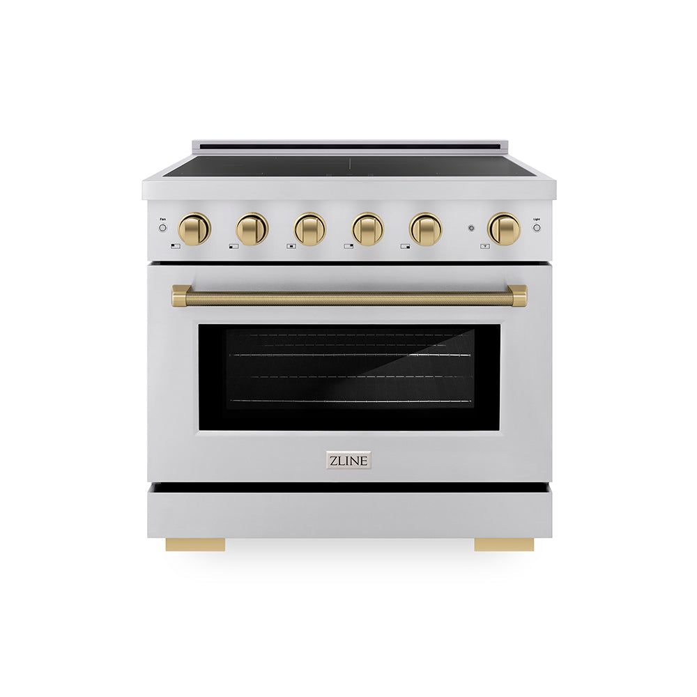ZLINE Autograph Edition 36" Paramount Induction Range with Champagne ...