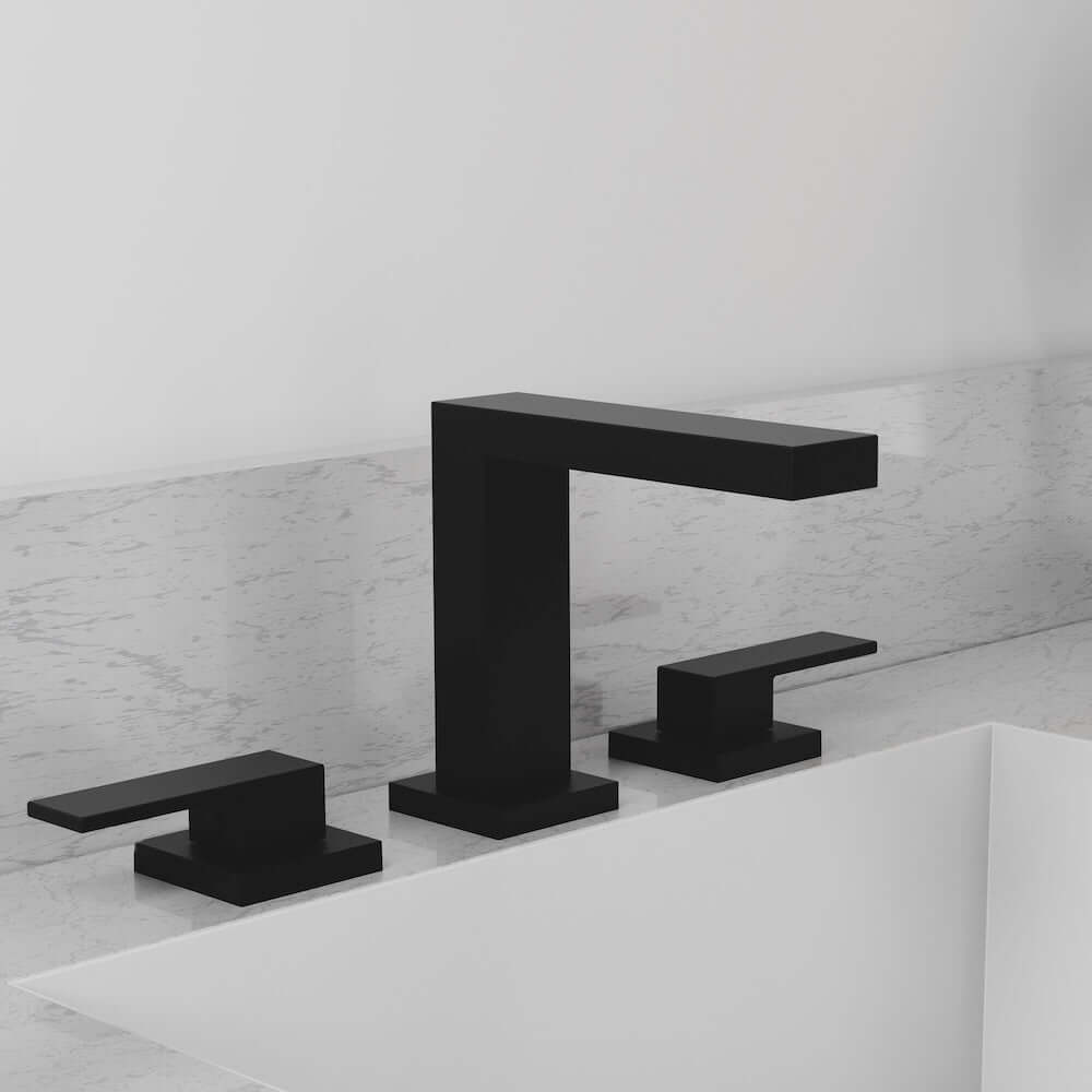 ZLINE Palisades Modern Widespread Bathroom Sink Faucet in Matte Black ...