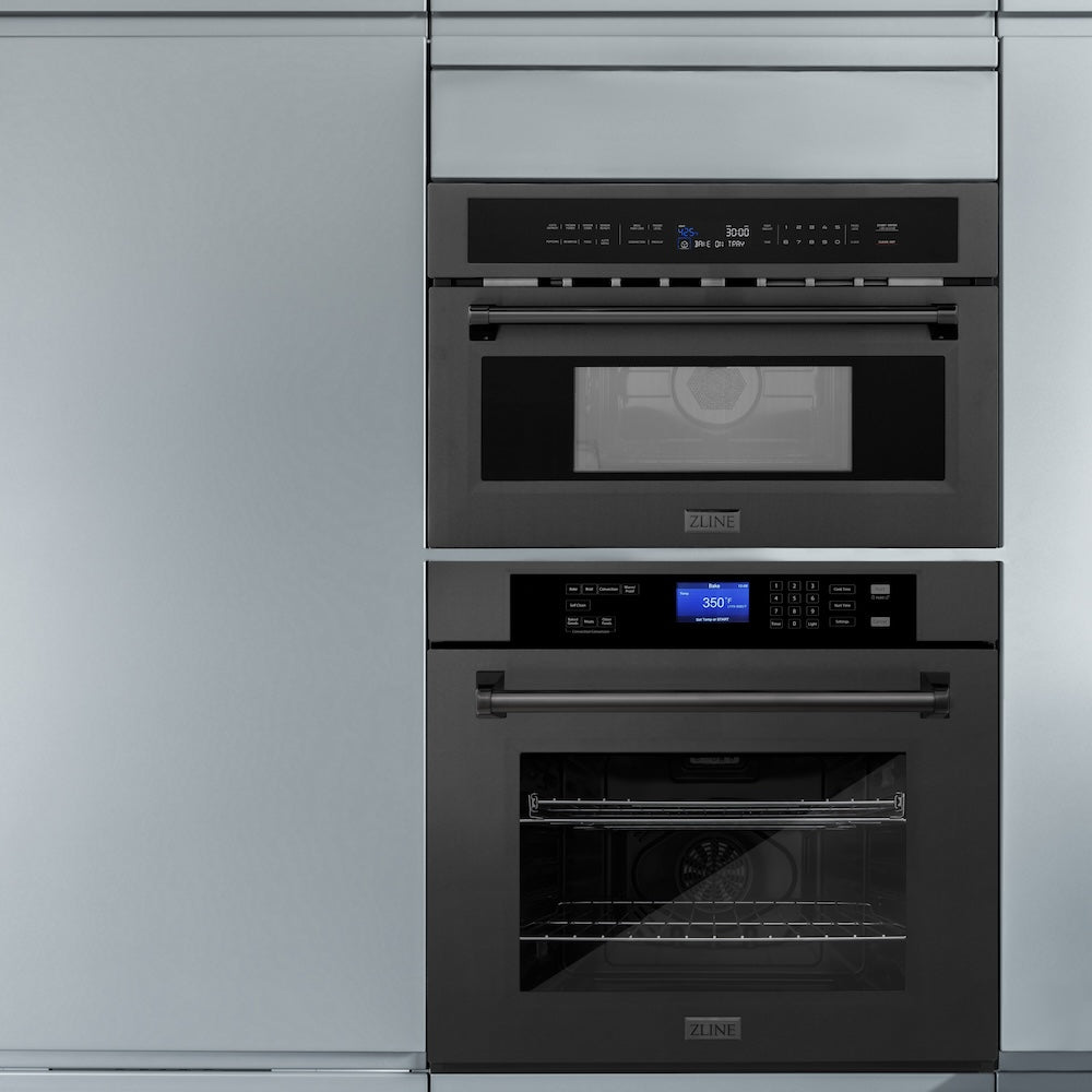 ZLINE 30" Black Stainless Steel Built-in Microwave Oven (MWO-30-BS ...