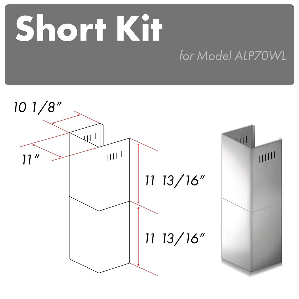 ZLINE 12" Short Chimney Kit for ALP70WL Range Hood (SK-ALP70WL ...