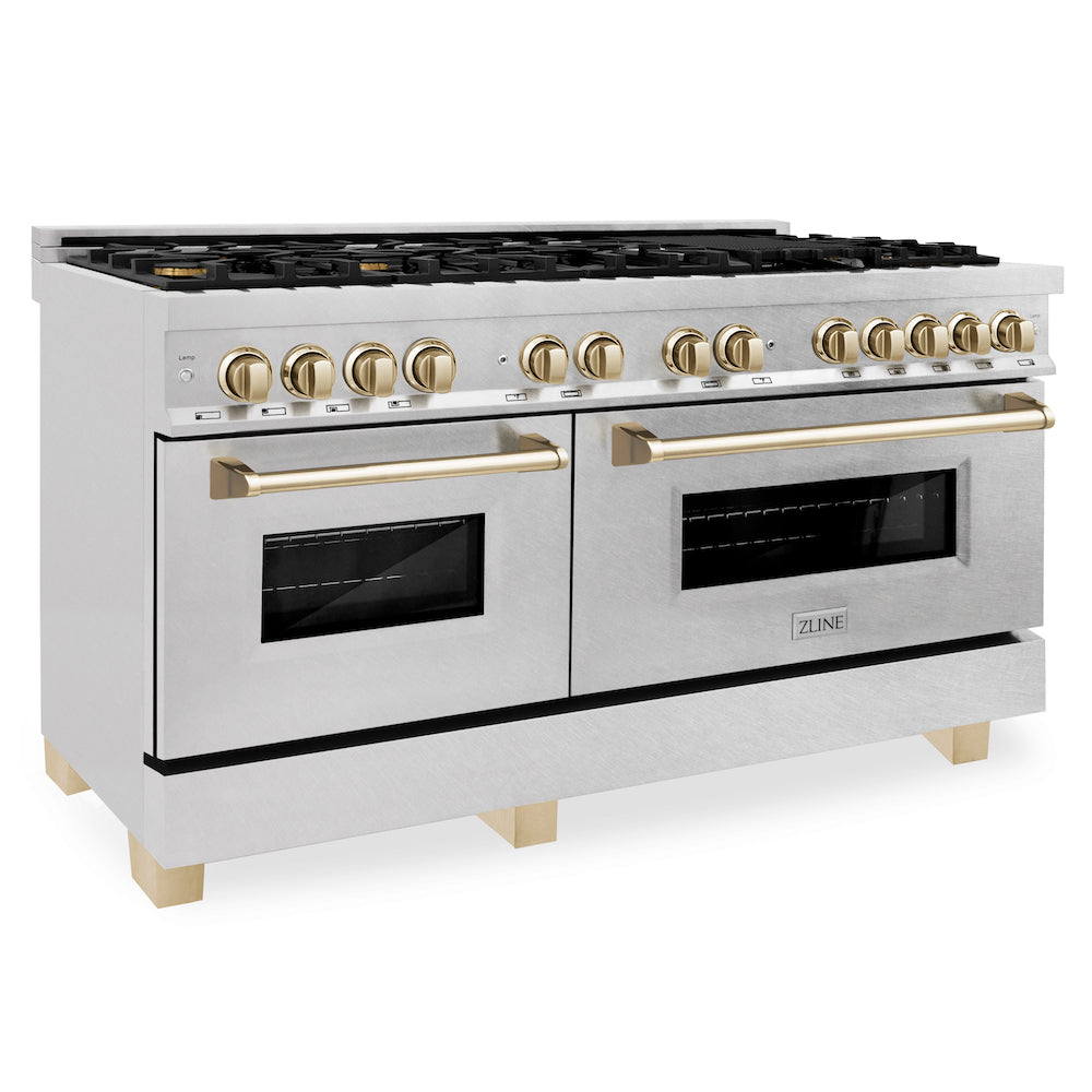 ZLINE Autograph Edition 60" Legacy Dual Fuel Range in Satin Stainless ...