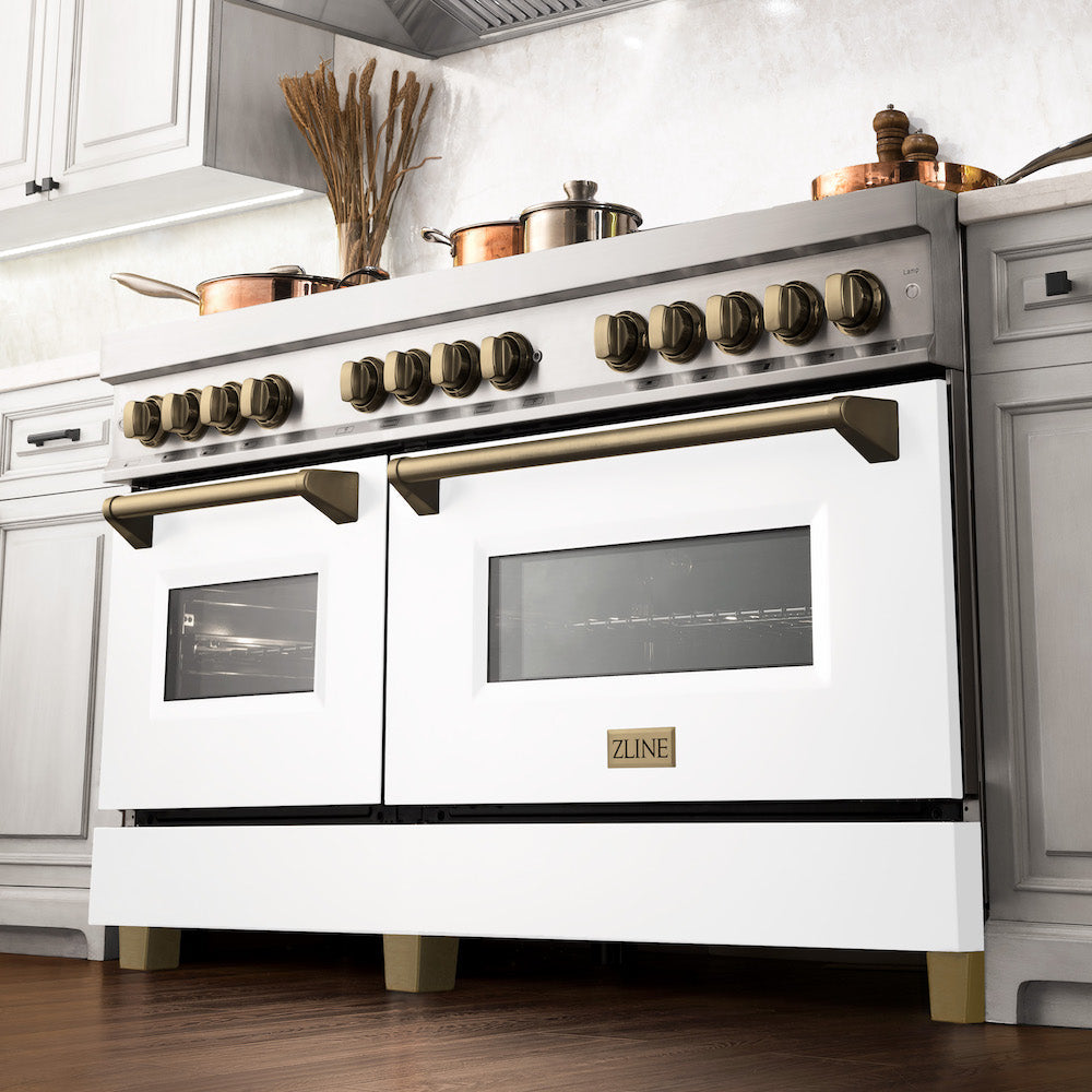 ZLINE Autograph Edition 60" Legacy Dual Fuel Range with White Doors ...