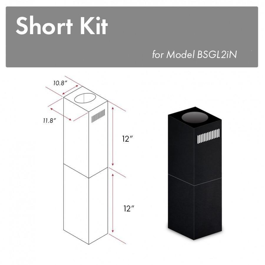 ZLINE 12" Short Chimney Kit for BSGL2iN Range Hood (SK-BSGL2iN ...