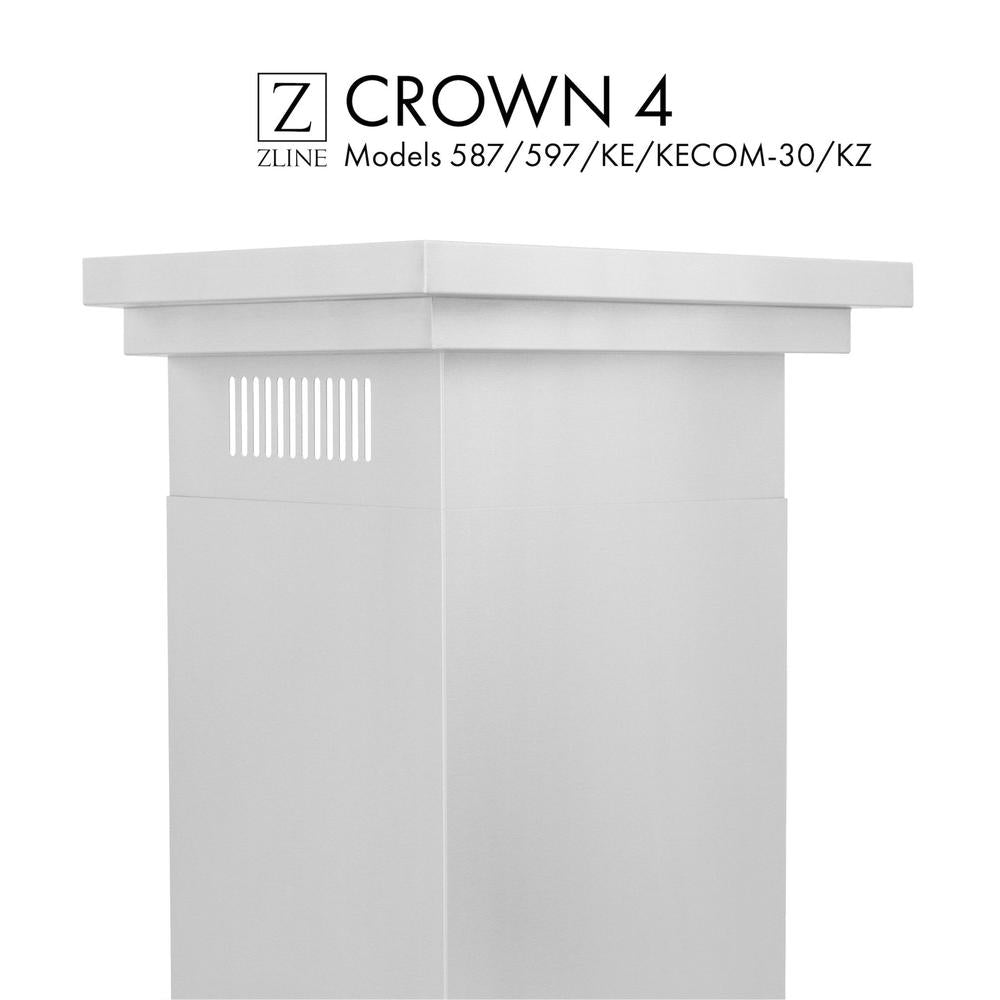ZLINE Crown Molding 4 For Wall Range Hood (CM4-587/597/KE/KECOM-30/KZ) – Rustic Kitchen & Bath